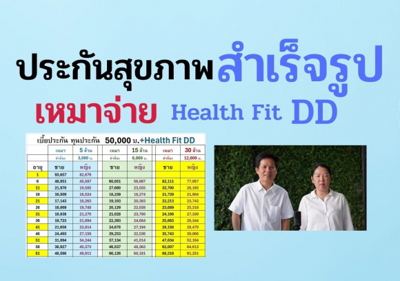 ประกันสุขภาพแบบสำเร็จรูป Health Fit DD ราคาประหยัด - Digital Office