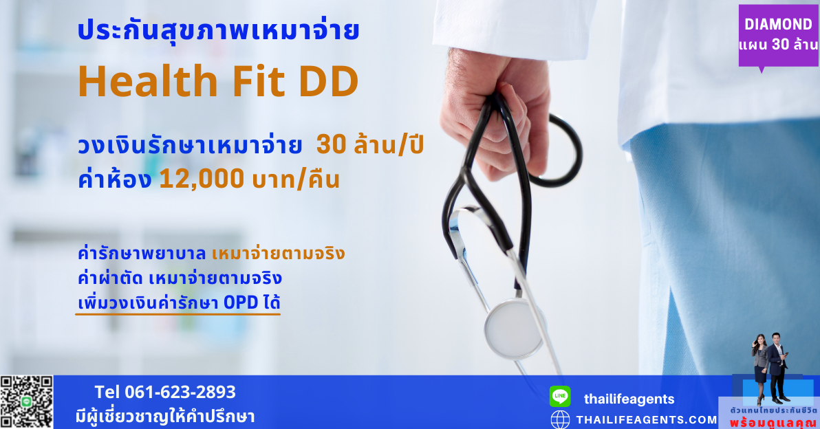 HEALTH FIT DD ประกันสุขภาพเหมาจ่าย 1-30 ล้านบาท - Digital Office